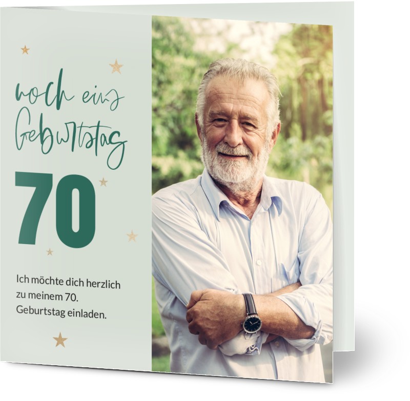 Einladungskarten Gestalten 70 Geburtstag