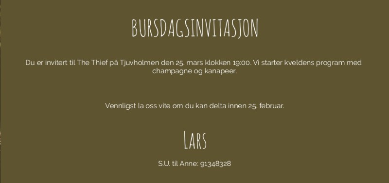 Invitasjoner fødselsdag 50 år - Originale, spesialtilpassede bursdagsinvitasjoner til 50-årsdag ...