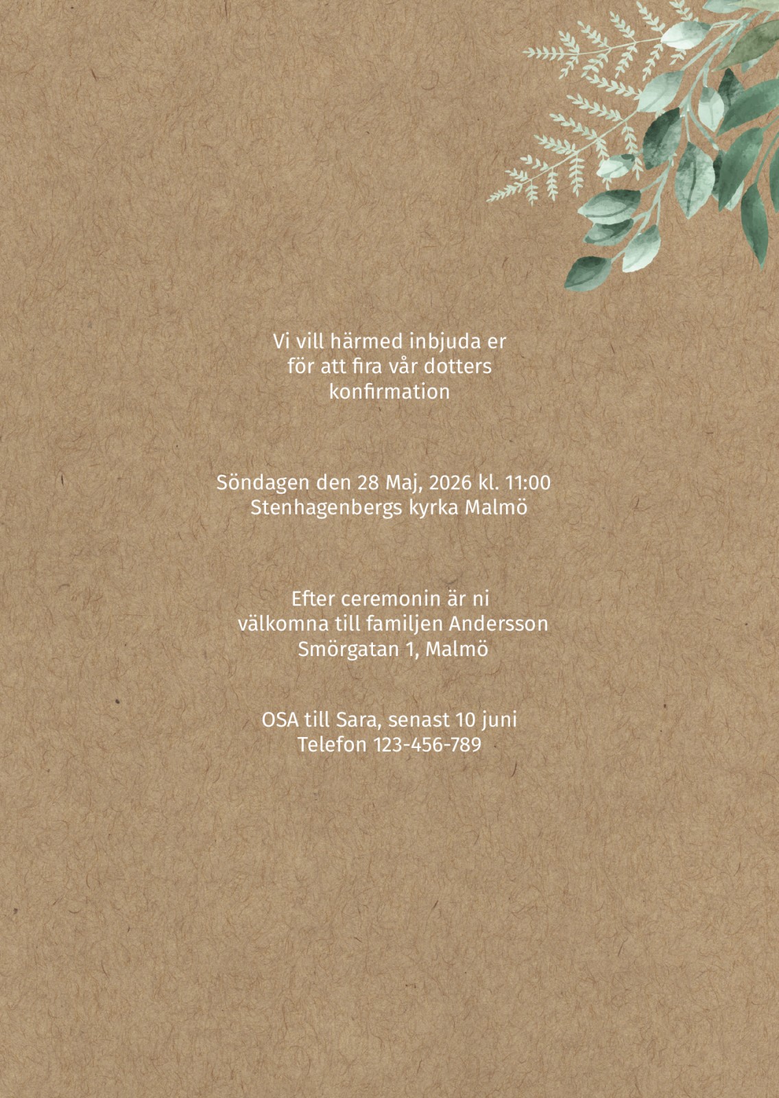 Inbjudningar till konfirmation | Optimalprint