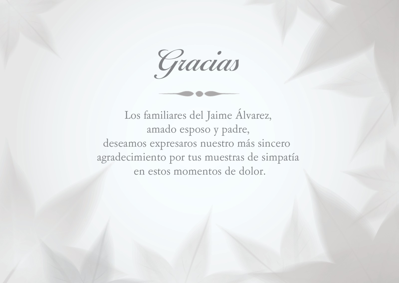 Tarjetas de agradecimiento de funeral | Optimalprint