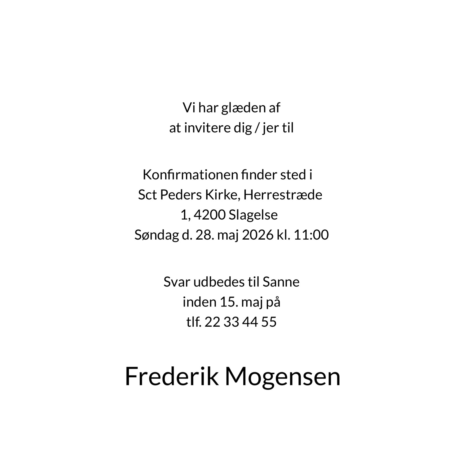 Indbydelser til konfirmation | Optimalprint