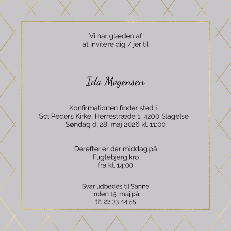 Indbydelser til konfirmation | Optimalprint