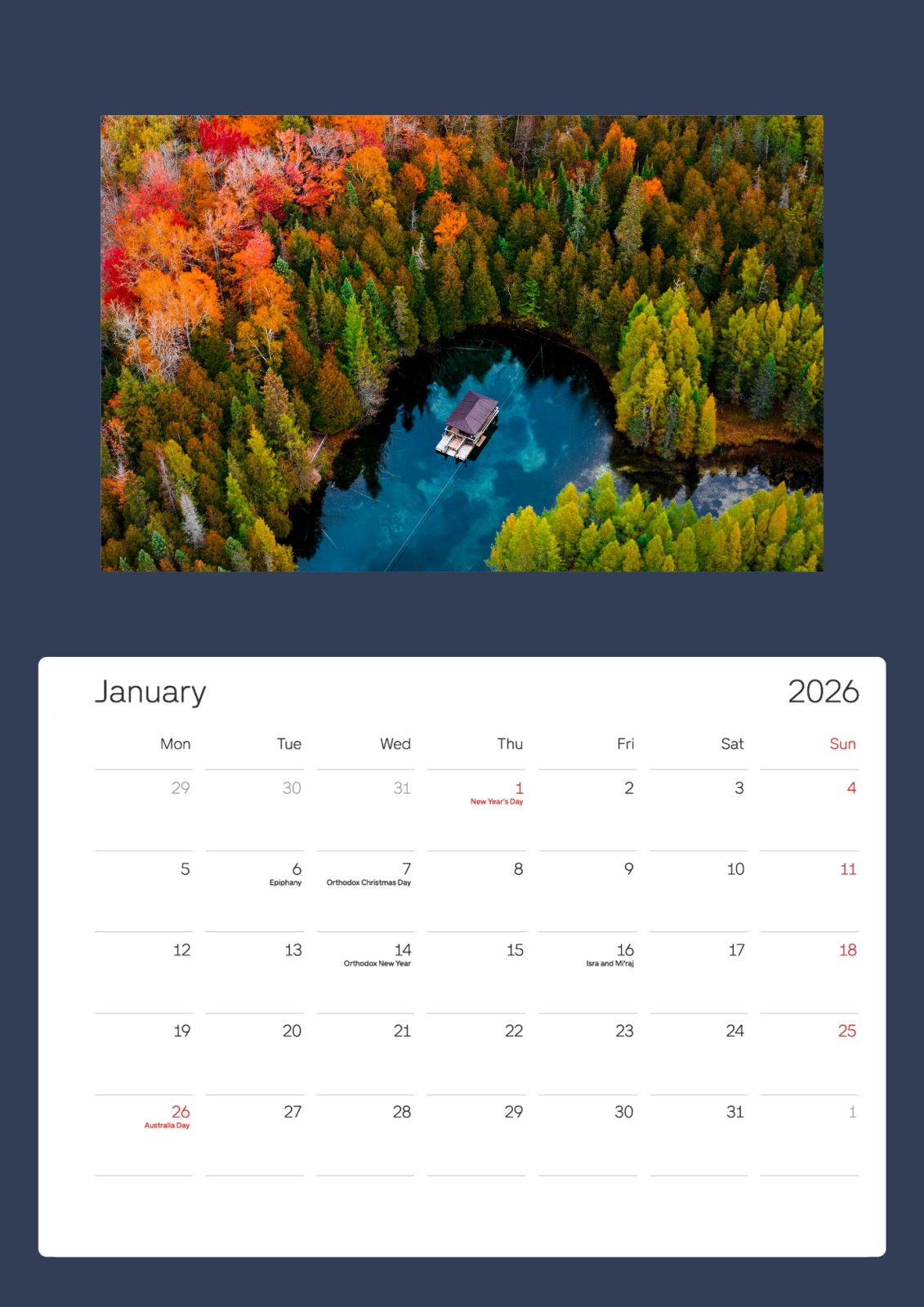 Big Explorer - Personalised Wall Calendar | Optimalprint