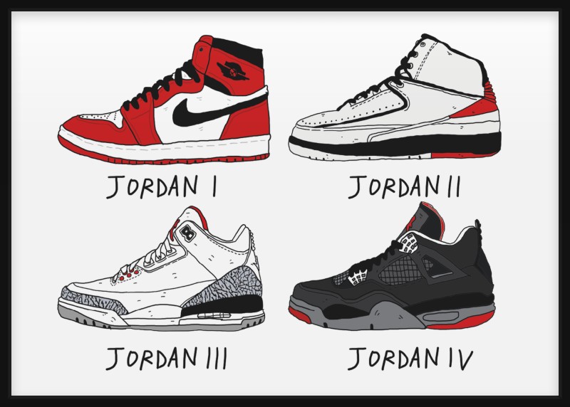 Sko Tegning Jordans