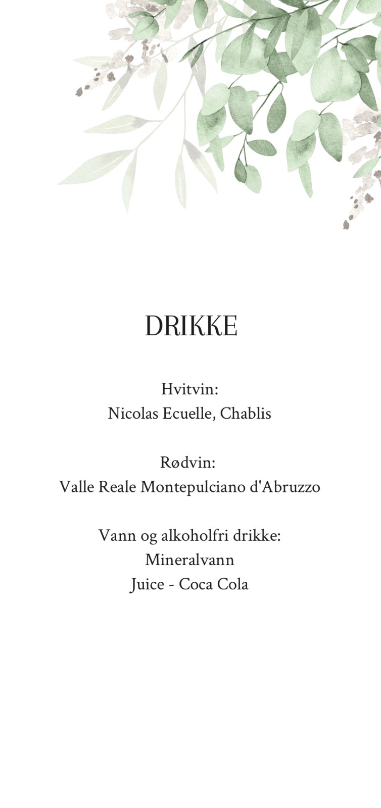 Trykk menyer i samme design som dine invitasjoner | Optimalprint