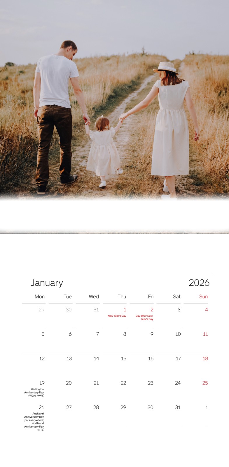 Faded Overlay - Personalised Wall Calendar | Optimalprint