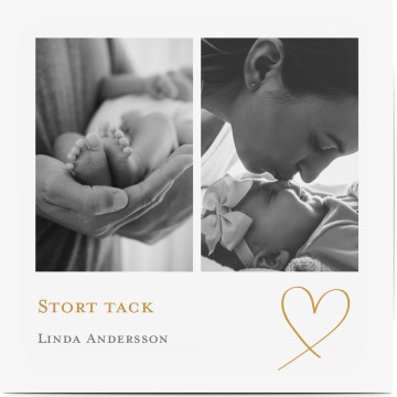 Tackkort för dop med foto | Optimalprint | Optimalprint