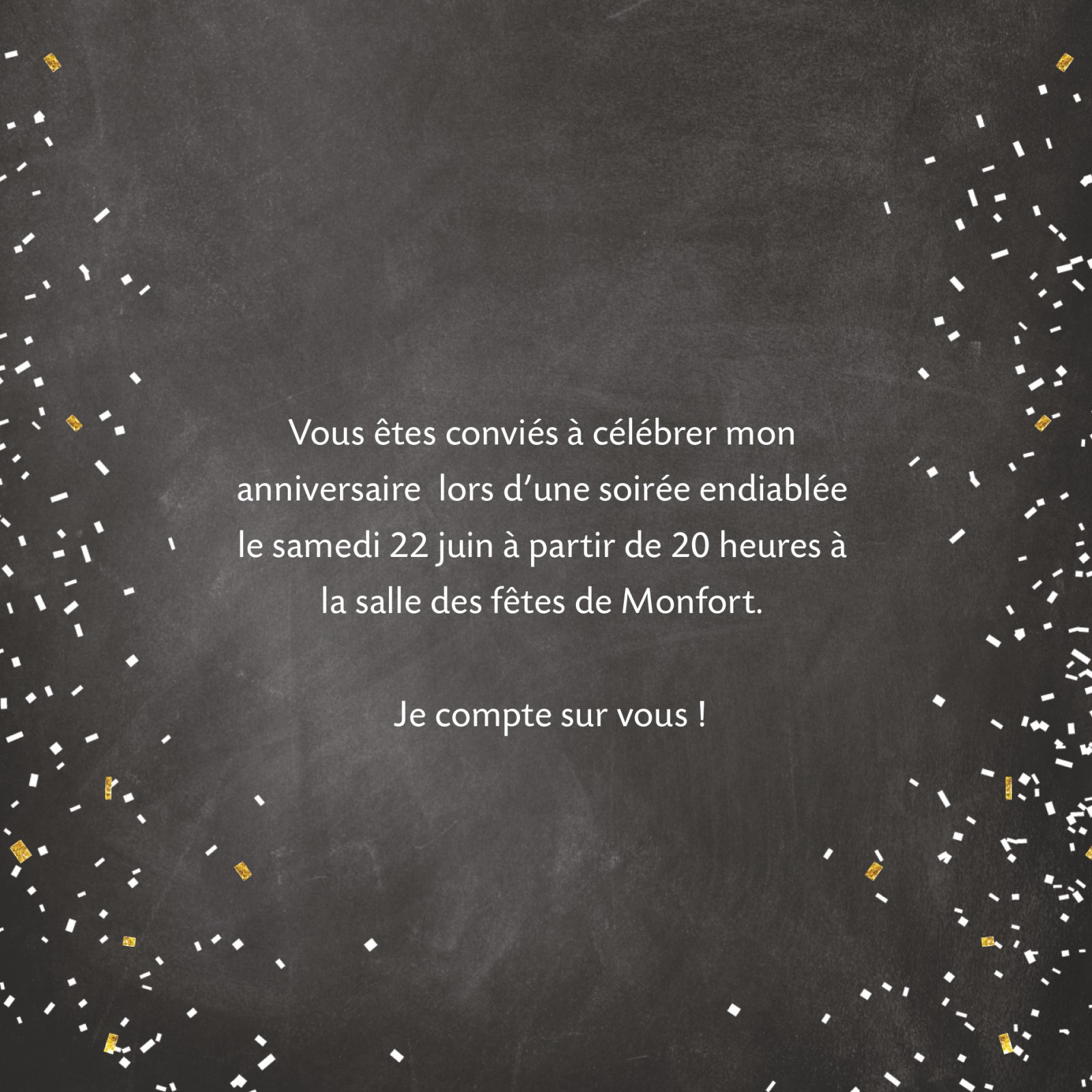 Carte d'invitation anniversaire | Optimalprint