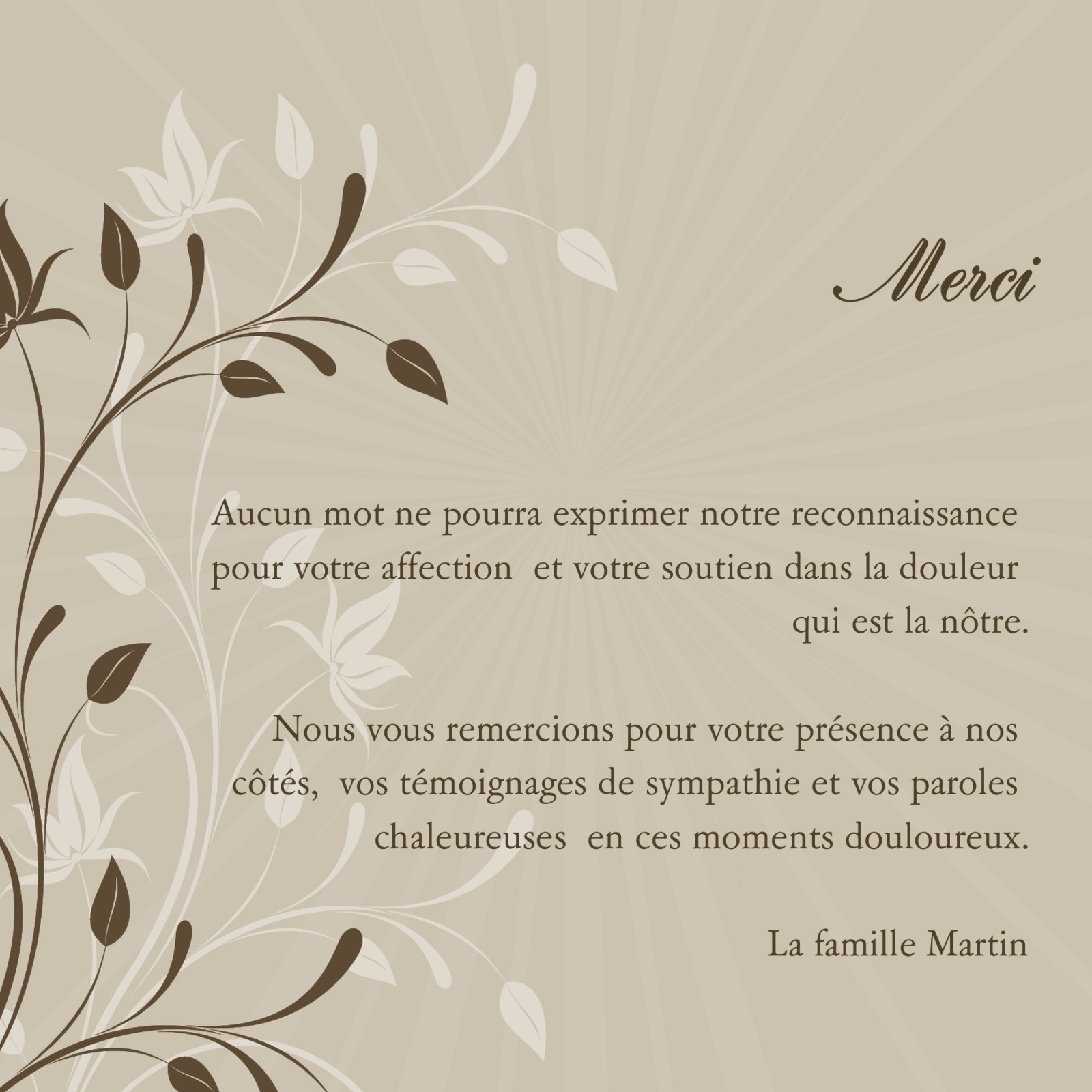 Cartes de remerciement pour décès | Optimalprint