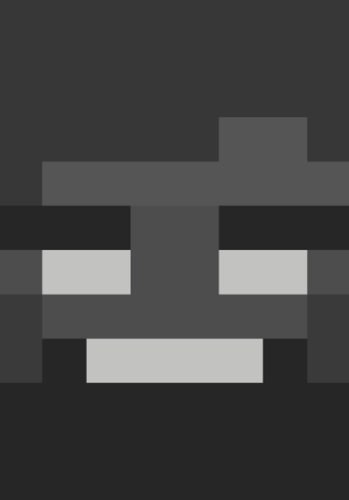 Minecraft Skeleton Face Pixel Art
