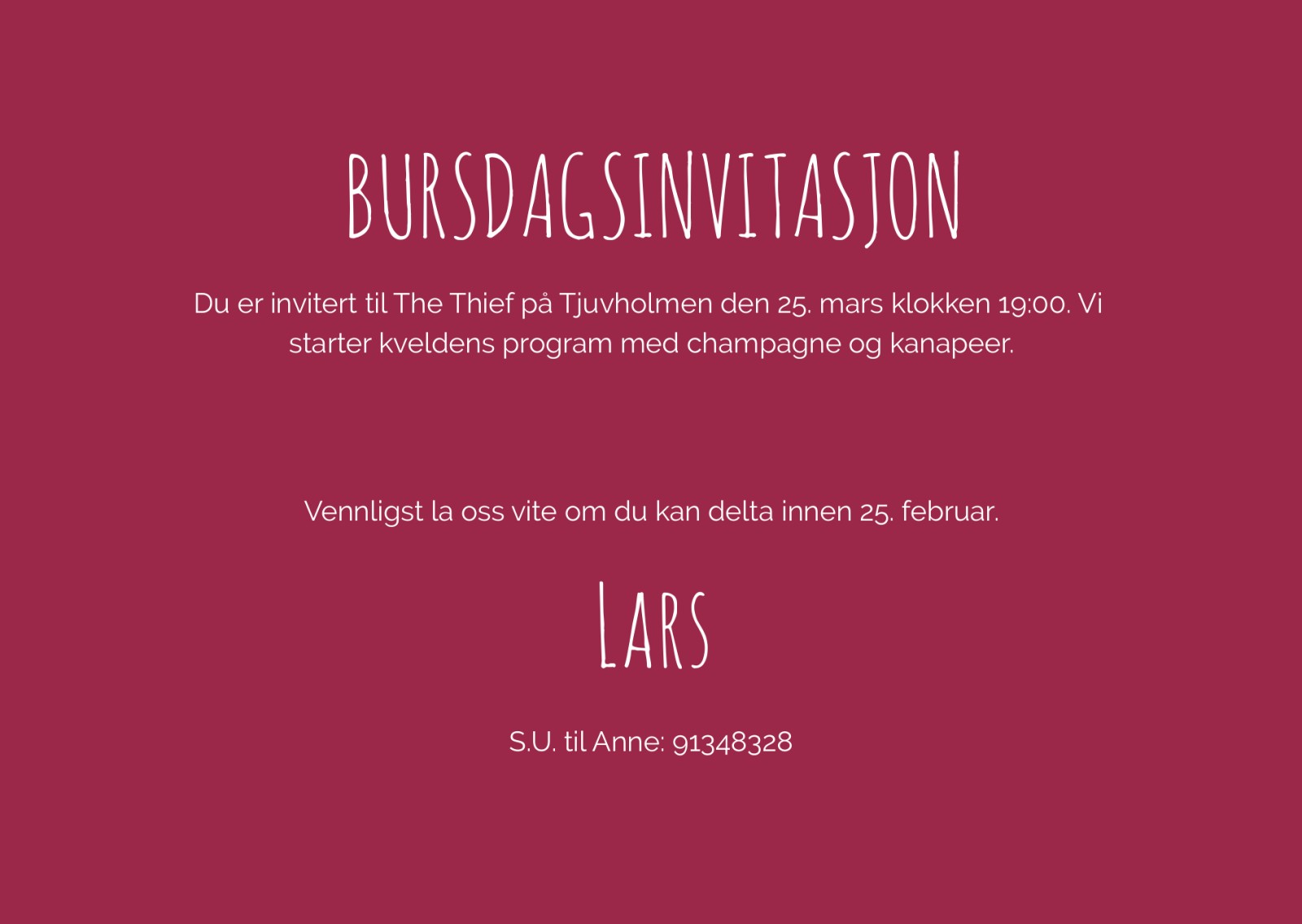 Invitasjoner fødselsdag 50 år - Originale, spesialtilpassede bursdagsinvitasjoner til 50-årsdag ...