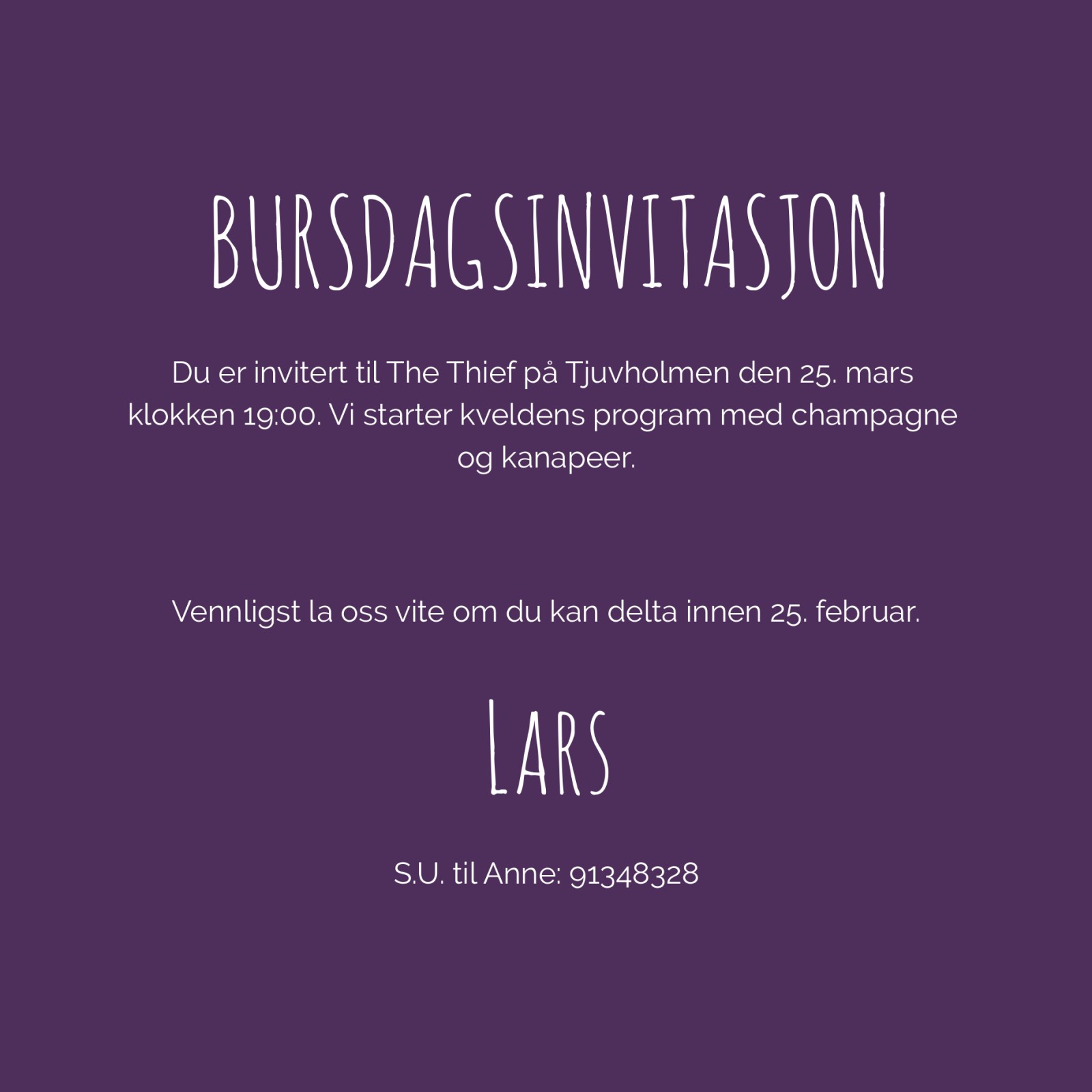 Invitasjoner fødselsdag 50 år - Originale, spesialtilpassede ...