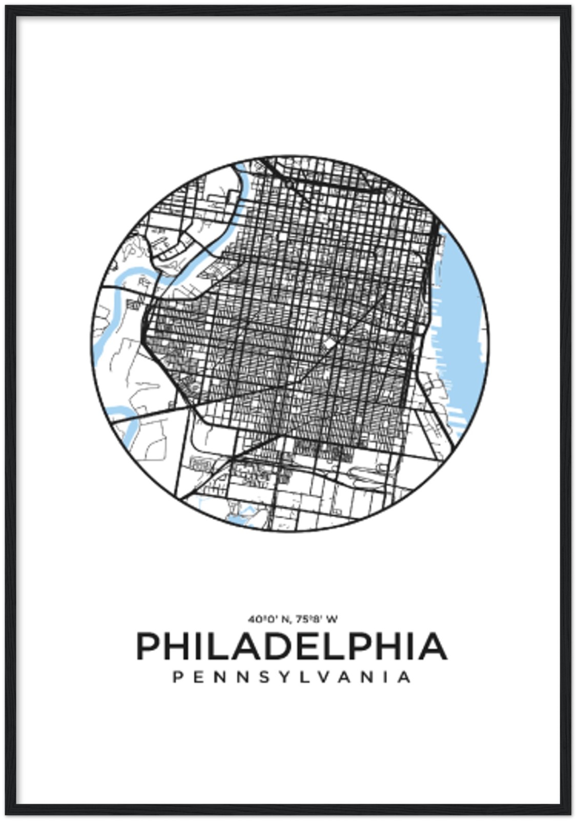 Map of Philadelphia | Poster | Optimalprint