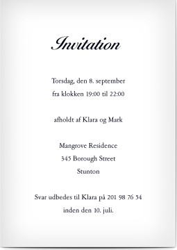 Personaliserede festinvitationer | Optimalprint | Optimalprint