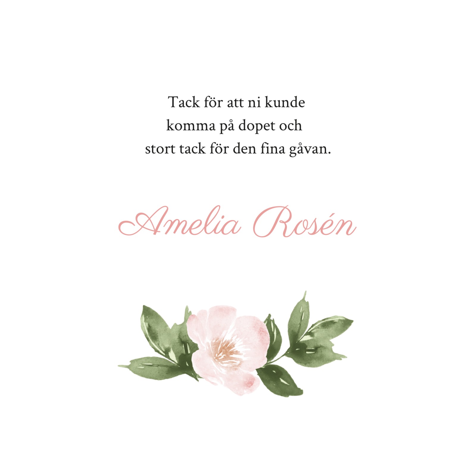 Tackkort för dop | Optimalprint