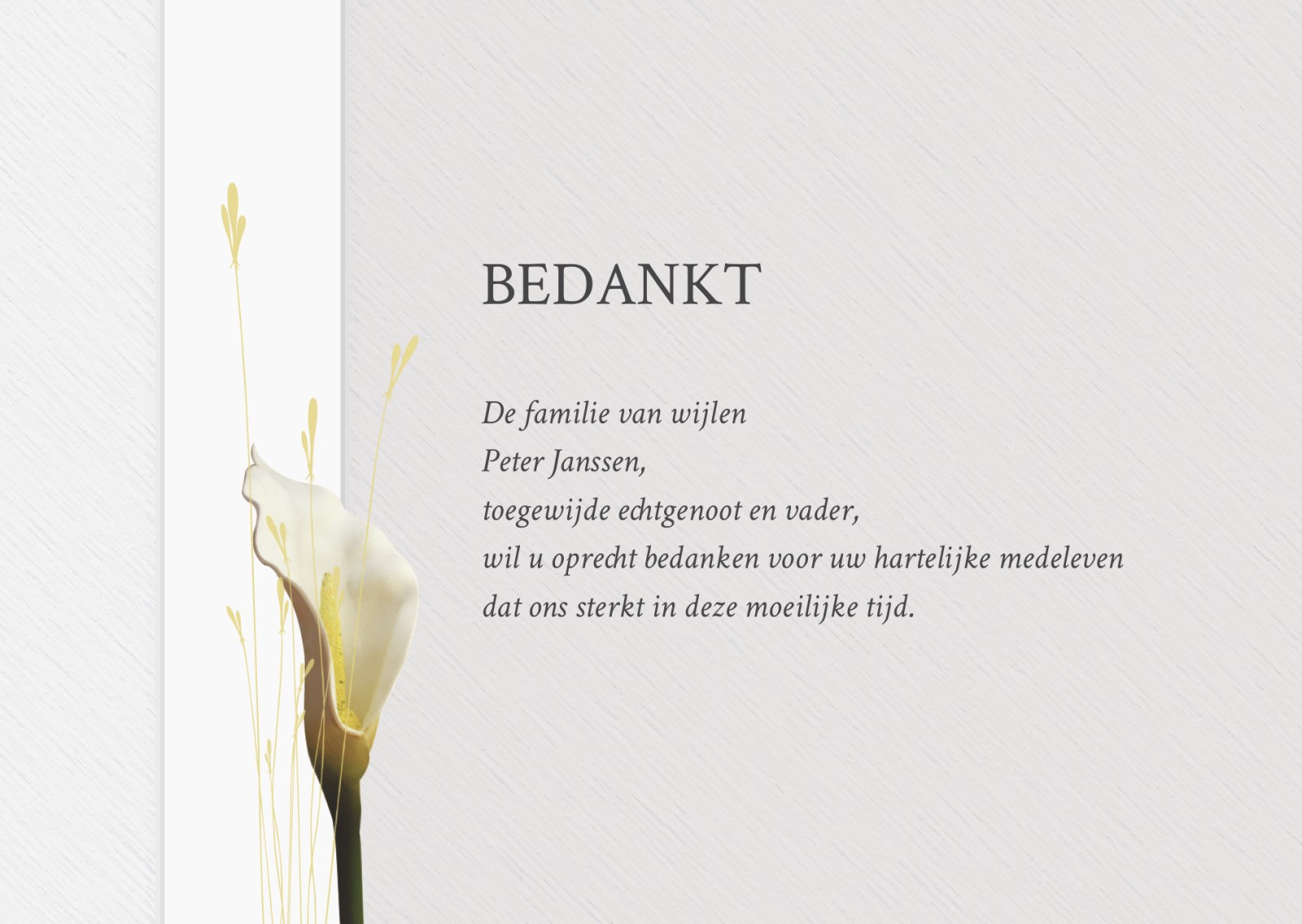 Bedankkaartjes na overlijden | Optimalprint